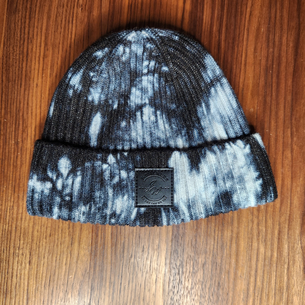 *New* Black and White Acid Wash Bossed Beanies – J-Walkers Apparel Co